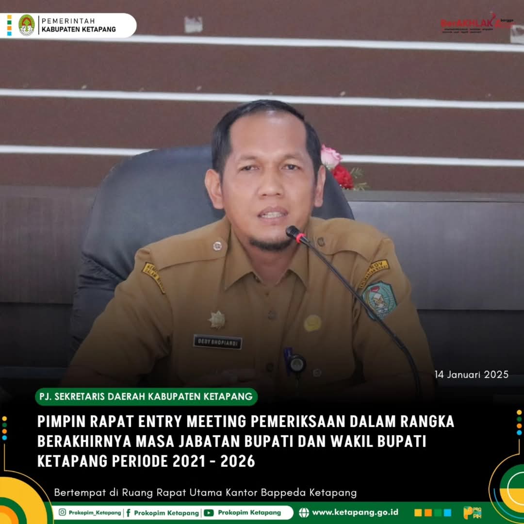 Pj Sekda Pimpin Rapat Capaian Bupati dan Wakil Bupati Ketapang - Hariantribuana.co